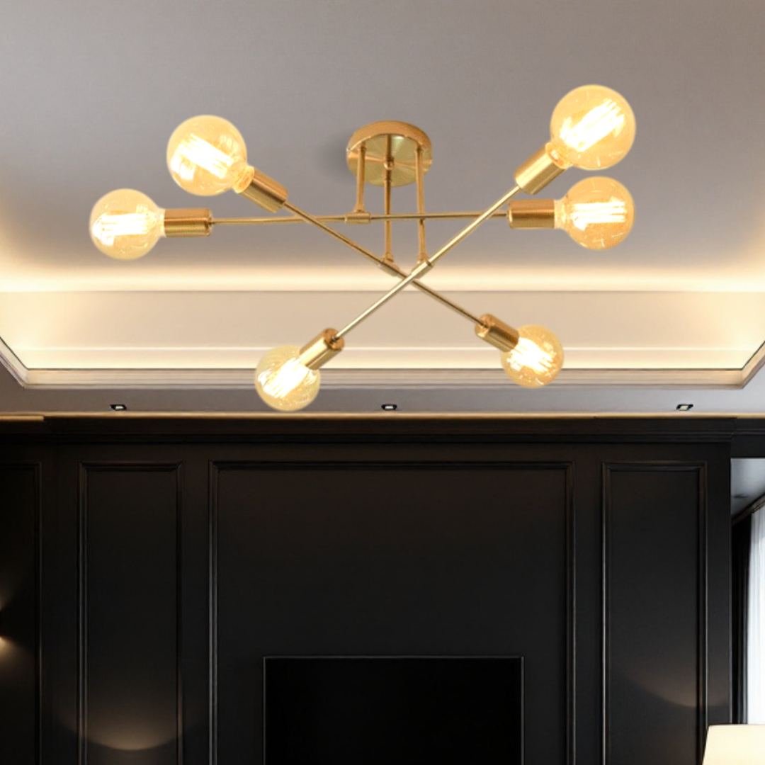 Lustra LED 144W X cu 8 Linii Albe Echivalent 1000W cu Telecomanda