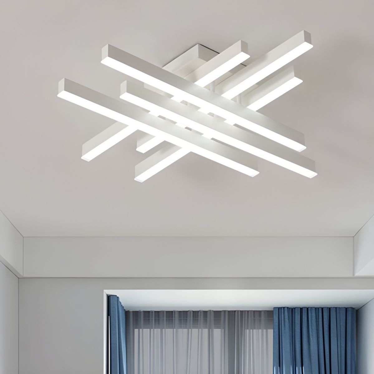 Lustra LED 6 LINES Design Alba SMART Echivalent 600W Telecomanda