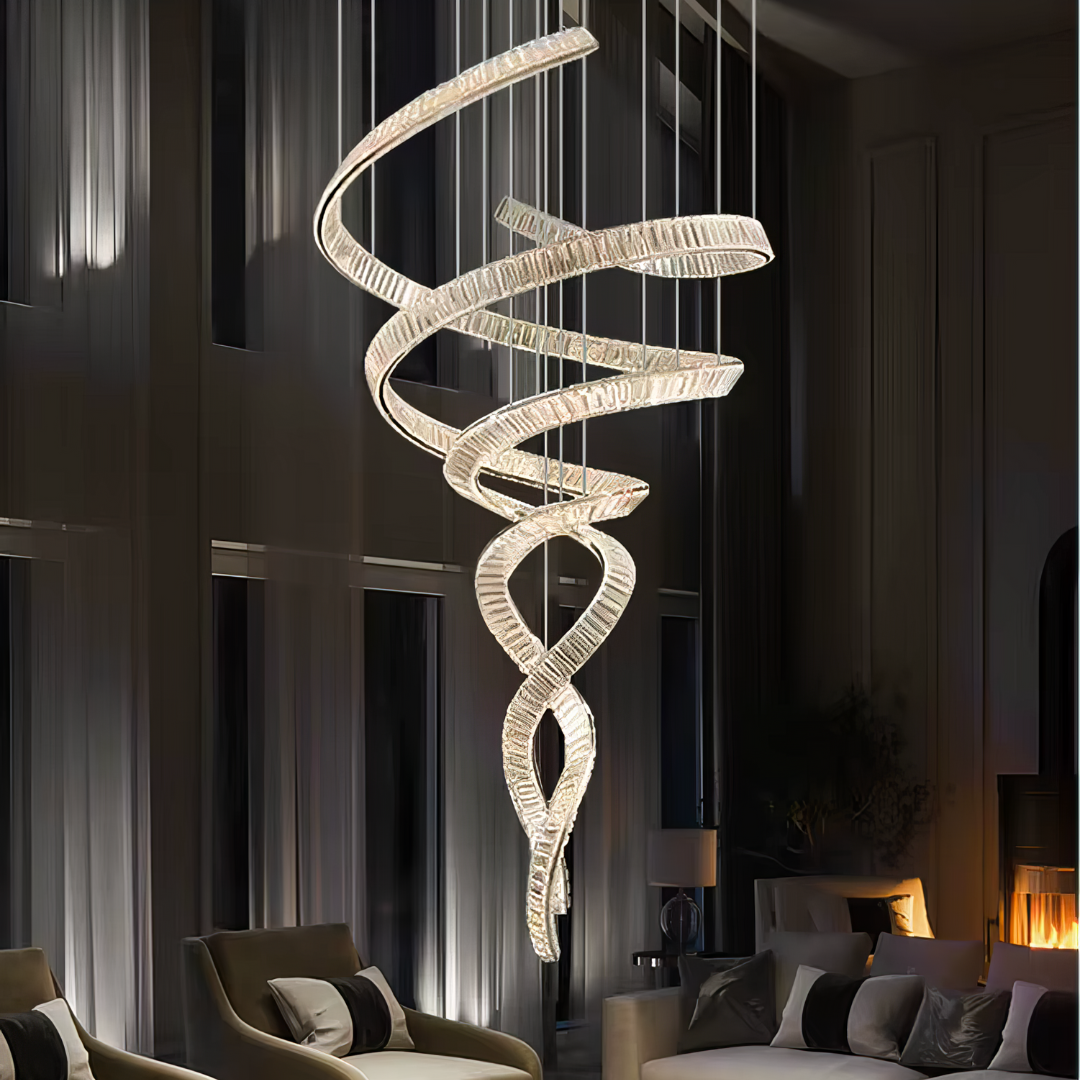 Candelabru LED LUXURY Crystal Miravon Argintiu 150x350CM XXL