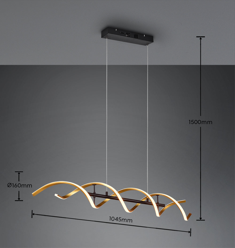 Lustra LED Suspendata SEQUENCE PREMIUM Gold Echivalent 500W