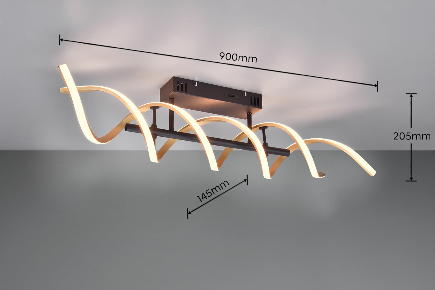 Lustra LED Aplicata SEQUENCE PREMIUM Gold Echivalent 400W