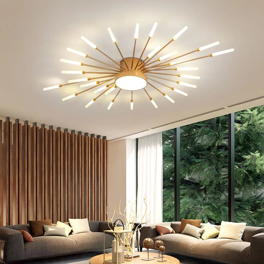 Lustra LED American Splendor Gold Echivalent 600W Telecomanda