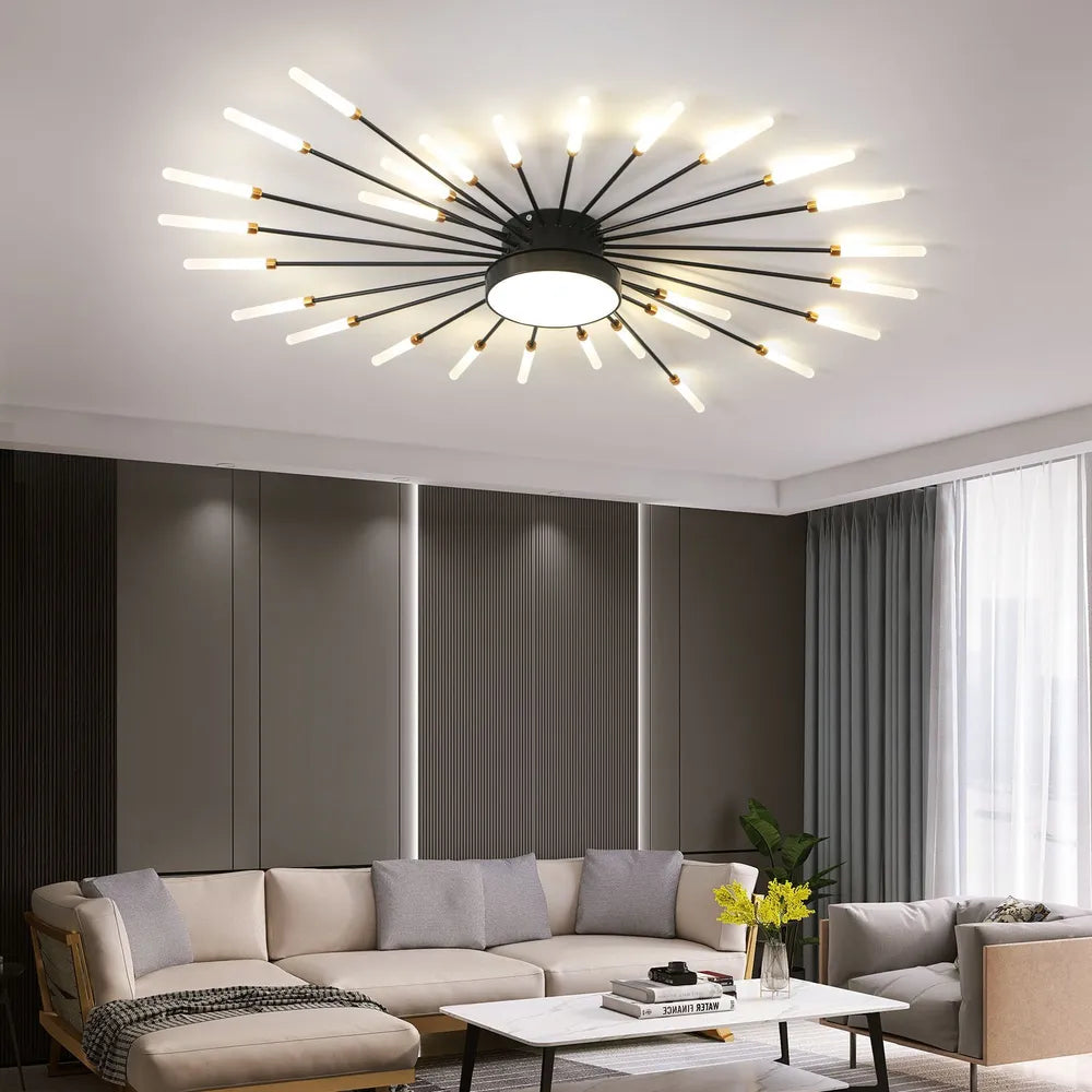 Lustra LED American Splendor Black Echivalent 800W Telecomanda Resigil