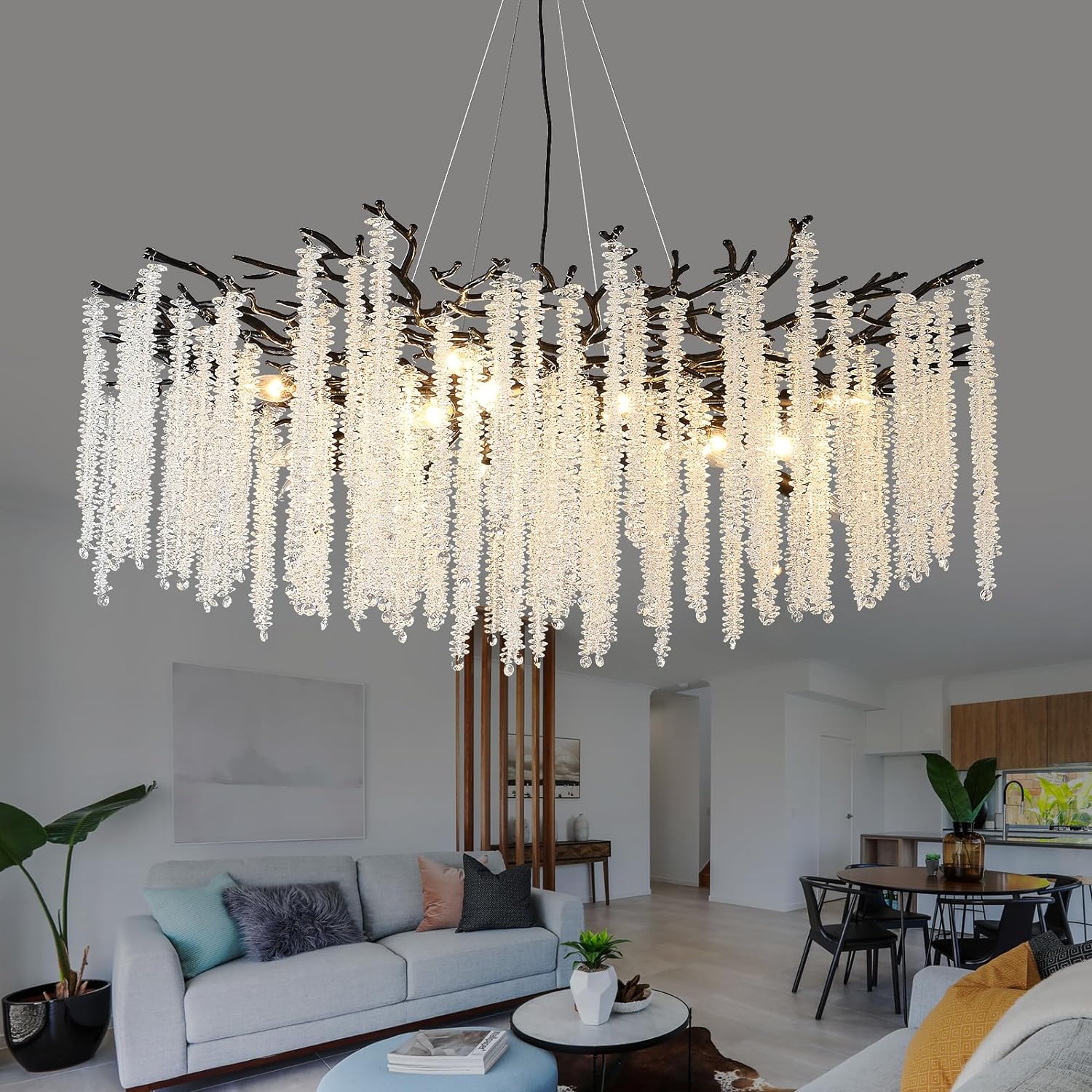Candelabru Cristal LUXURY Black Willow 100CM