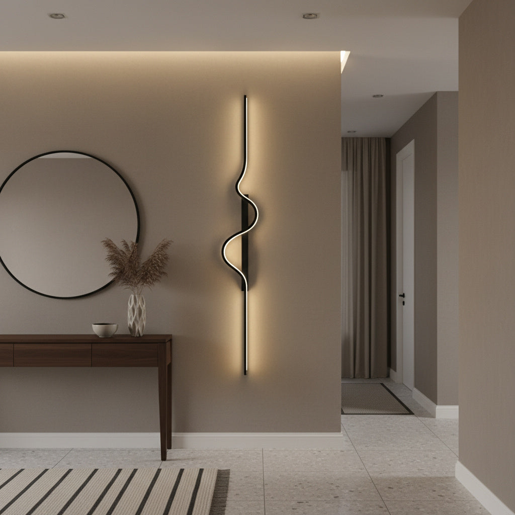 Aplica LED Dunes 80cm Echivalent 200W Neagra