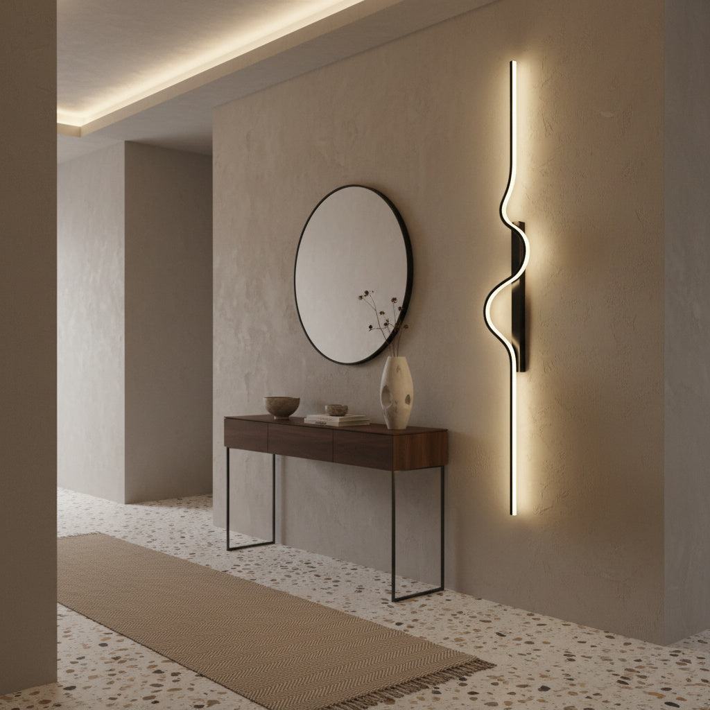 Aplica LED Dunes 80cm Echivalent 200W Neagra