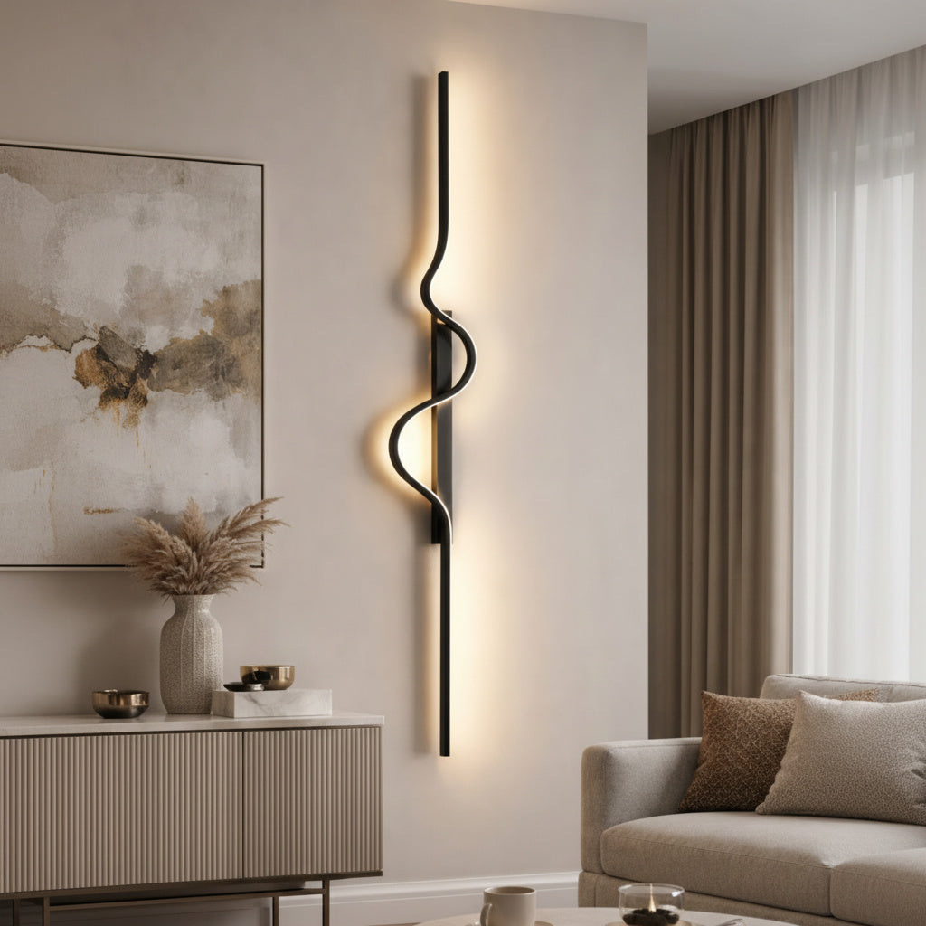 Aplica LED Dunes 80cm Echivalent 200W Neagra