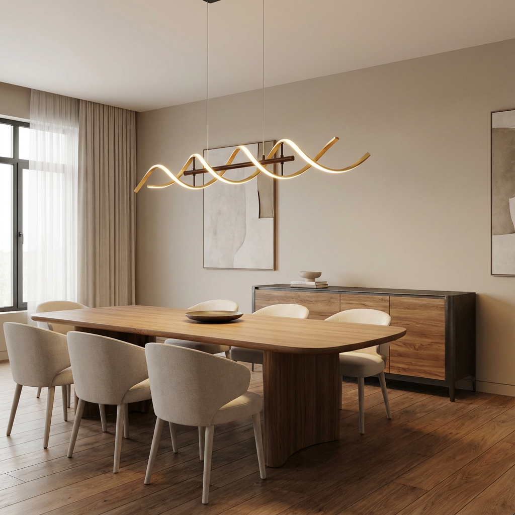 Lustra LED Suspendata SEQUENCE PREMIUM Gold Echivalent 500W