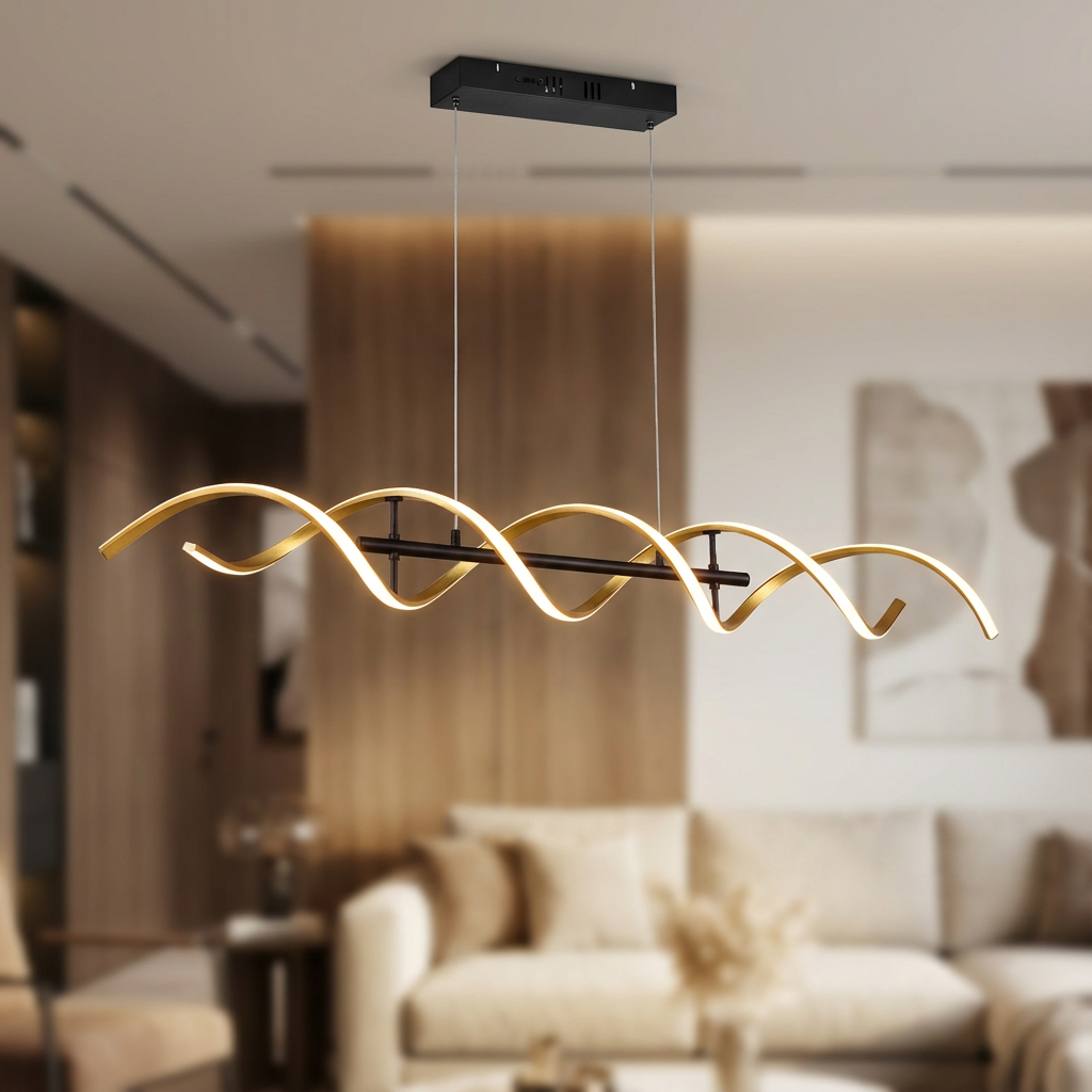 Lustra LED Suspendata SEQUENCE PREMIUM Gold Echivalent 500W