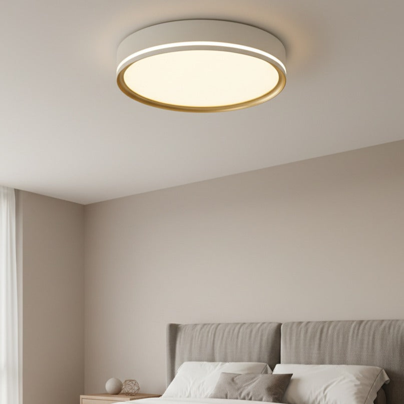 Plafoniera LED CLEO Alb & Auriu Rotunda 42CM Lumina Neutra Echivalent