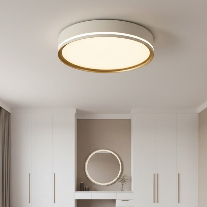 Plafoniera LED CLEO Alb & Auriu Rotunda 42CM Lumina Neutra Echivalent