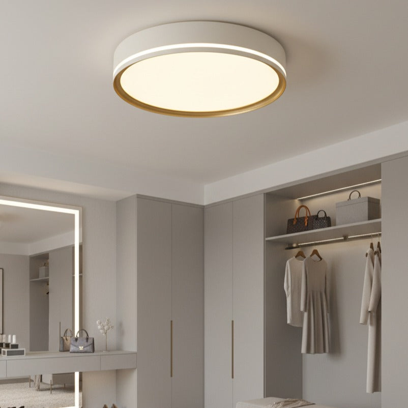 Plafoniera LED CLEO Alb & Auriu Rotunda 42CM Lumina Neutra Echivalent