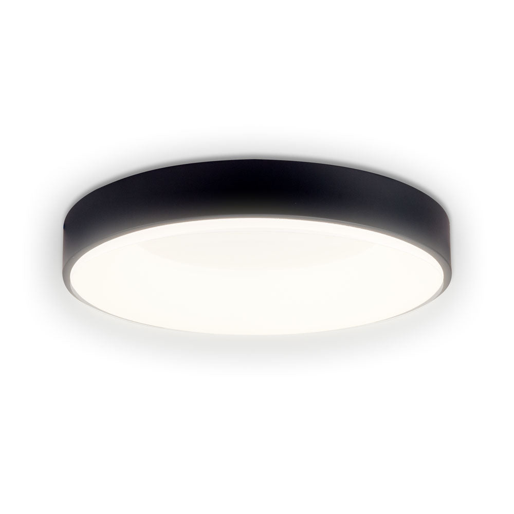 Plafoniera LED LIND Neagra Rotunda 48CM Lumina Rece Echivalent 300W