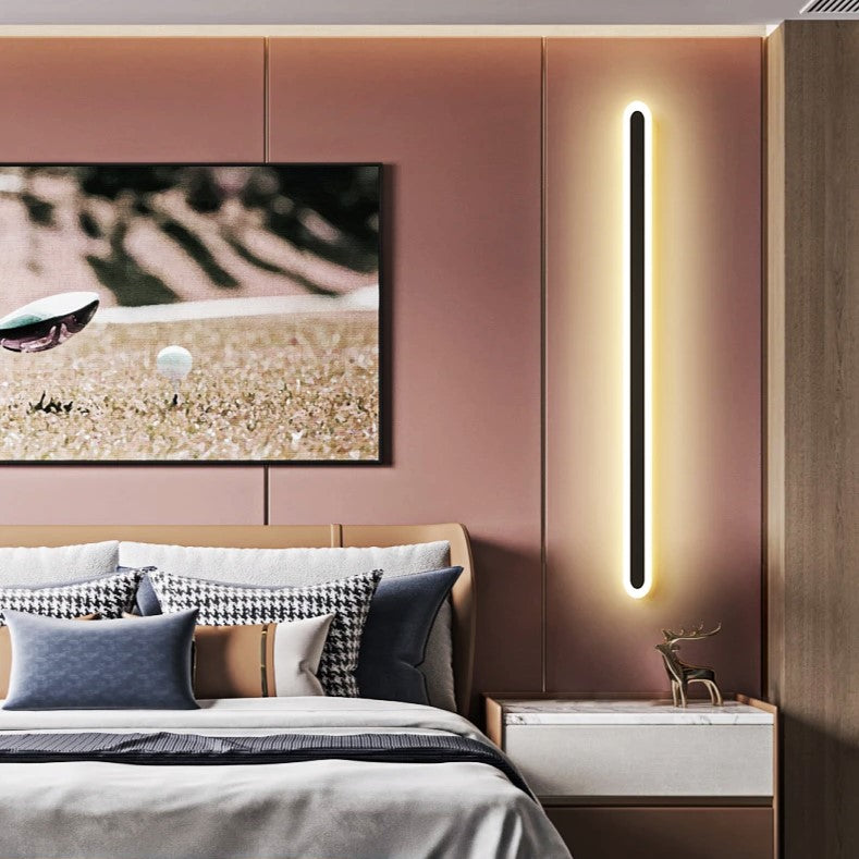 Aplica LED Liniara 80cm Neagra Echivalent 400W