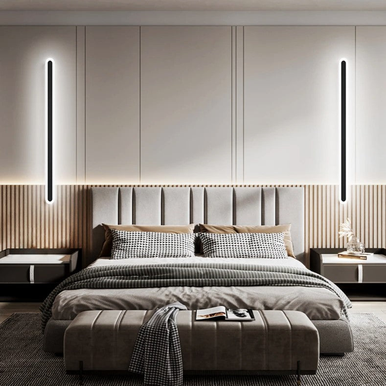 Aplica LED Liniara 80cm Neagra Echivalent 400W