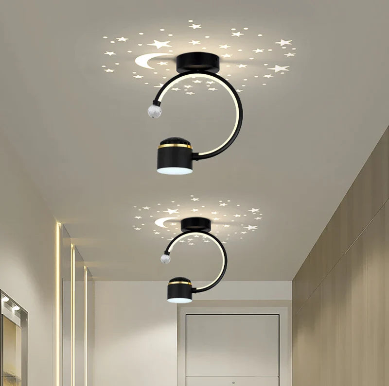 Aplica LED New Design proiectie stelute pe tavan Echivalent 150W NEGRU