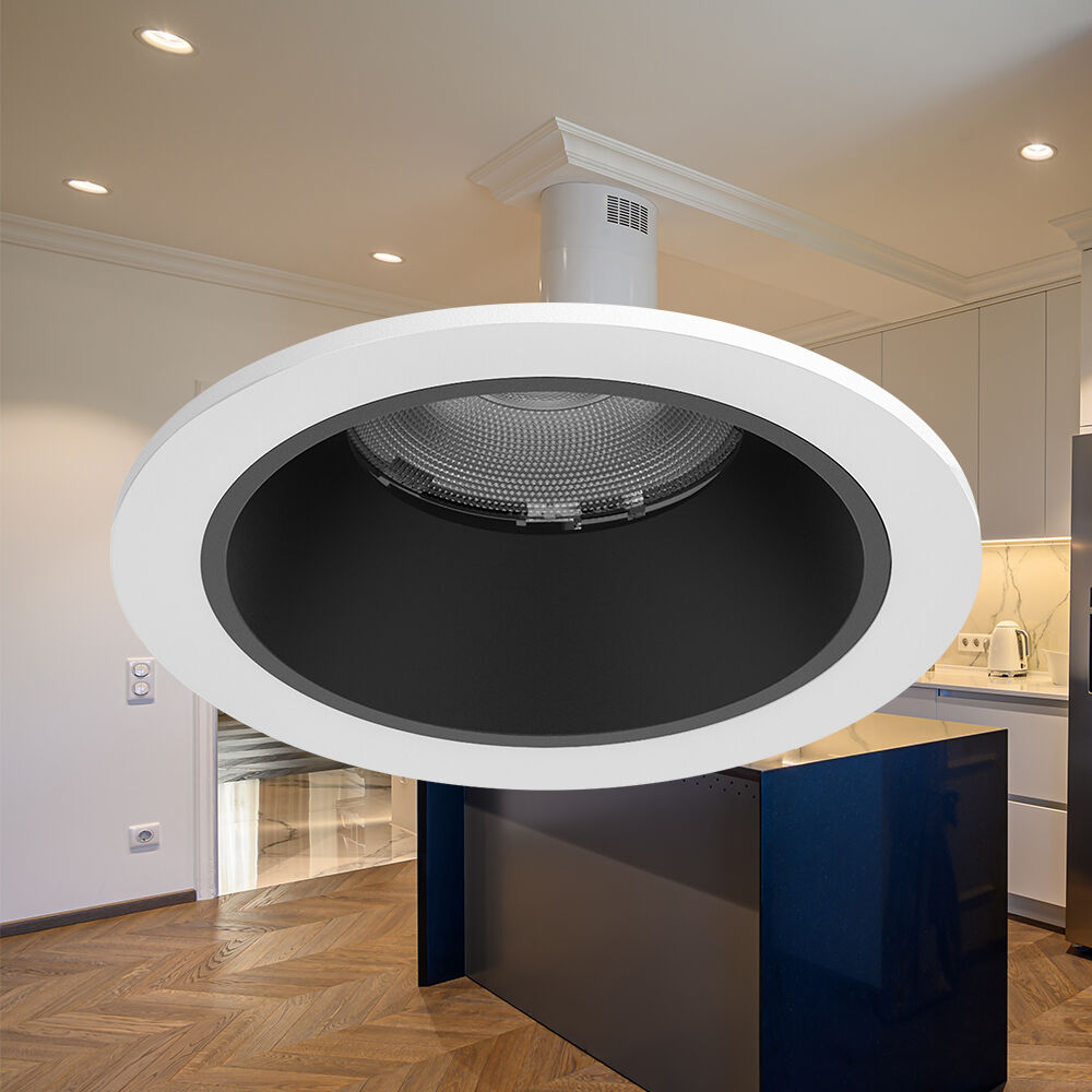 Spot LED 10W Incastrabil CCT Rotund Alb si Negru cu 3 Lumini ⌀8.5CM