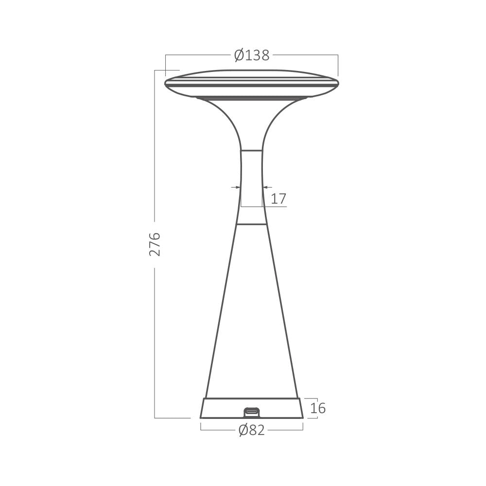 Veioza LED Decorativa Alba Dimabila 3 Tipuri de Lumina 28CM IP44