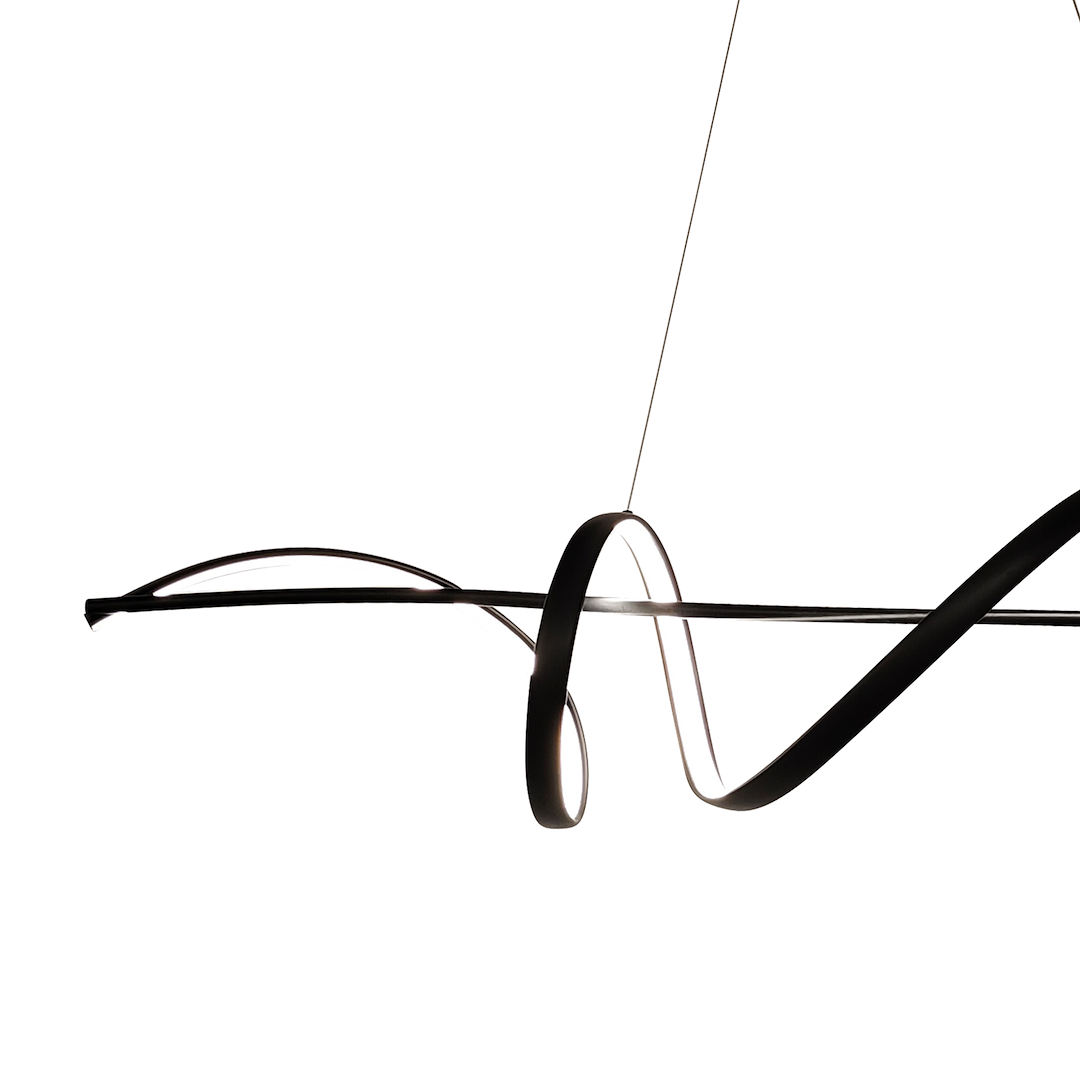 Lustra LED Suspendata Sash Black Premium Echivalent 250W