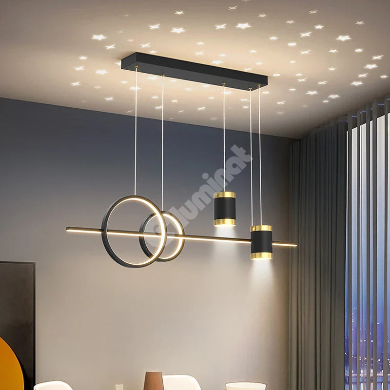 Lustra LED Suspendata New Design Stelute Echivalent 400W Resigilat R3