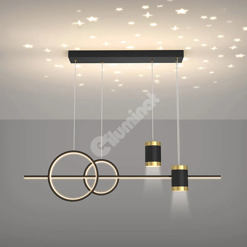 Lustra LED Suspendata New Design Stelute Echivalent 400W Resigilat R3